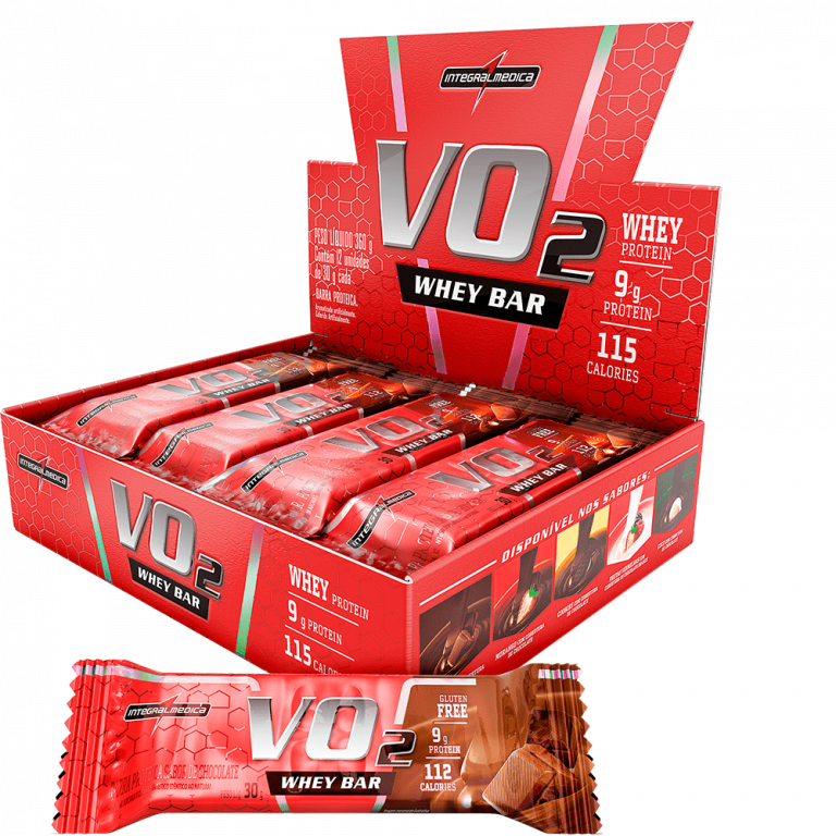 Barra Proteína VO2 WHEY BAR – 24 unidades (30 grs) – Gosport