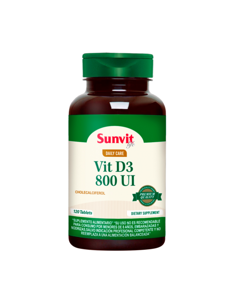 Vit D3 800 IU 120 capsulas SUNVIT – Gosport